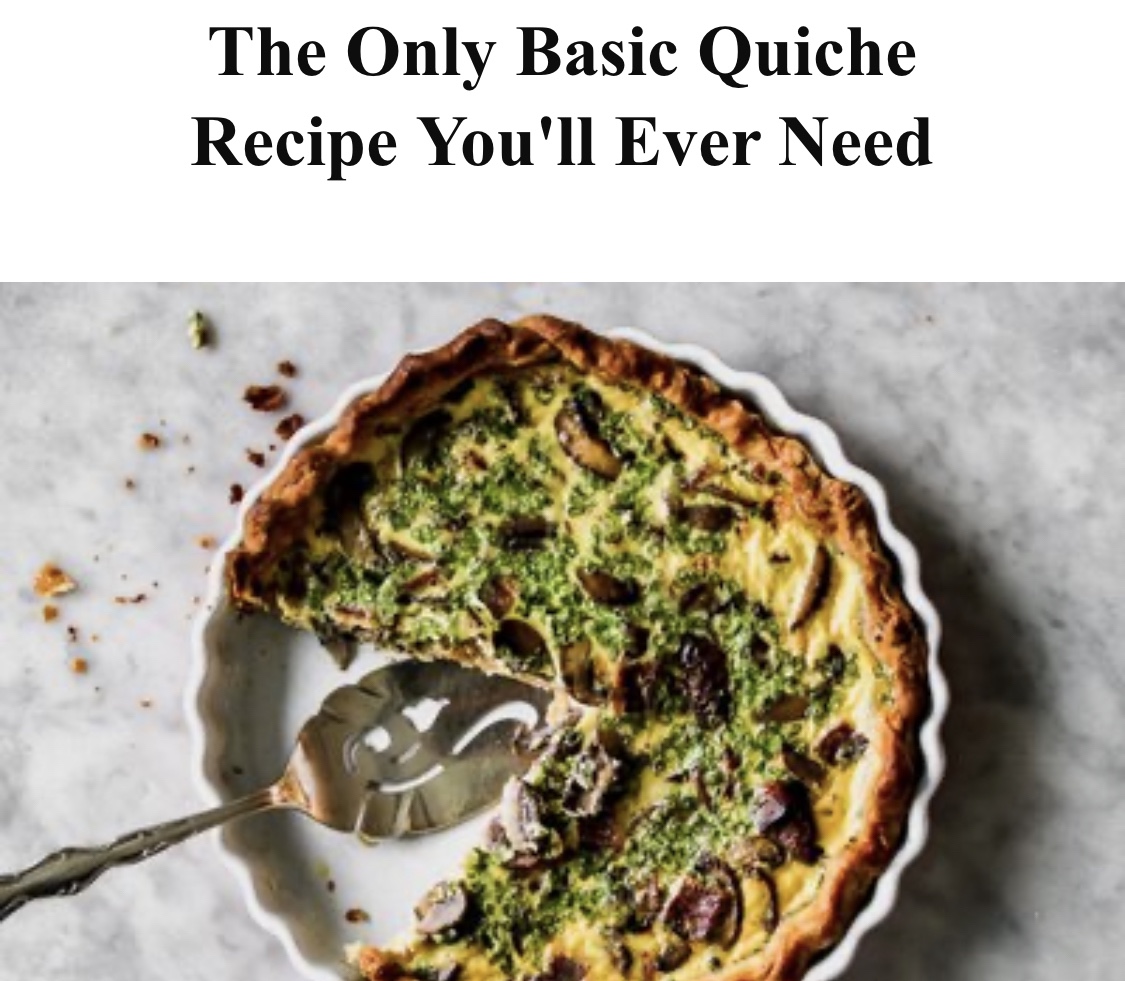 Basic Quiche recipe | What's for dinner tonight?